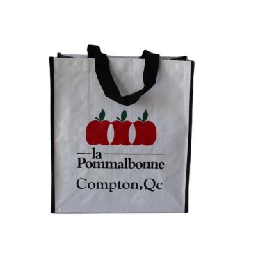 Cina Supermarket Reusable Recyclable Shopping Gift Promotional Laminated PP Woven Bag in vendita