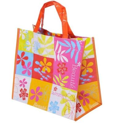 Cina Promotional Durable Laminated Foldable PP Woven Grocery Shopping Bag in vendita