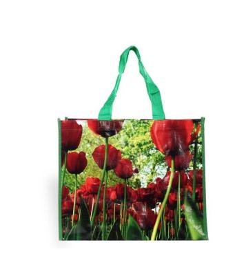 Cina Supermarket Reusable Recyclable Shopping Gift Promotional Laminated PP Woven Bag in vendita