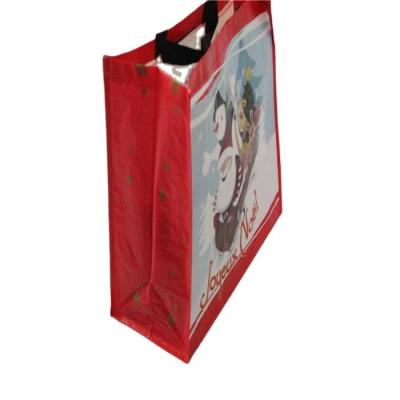 Cina Custom Printing Metallic Lamination PP Woven Reusable Tote Shopping Bags with Inner Insulation in vendita