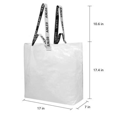 Cina Durable Glossy Laminated PP Woven Shopping Tote Bag with Handle in vendita
