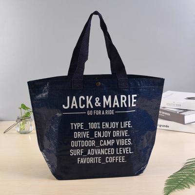 Cina Bag China Supplier Personalized Print Custom Logo PP Woven Tote Grocery Bag in vendita