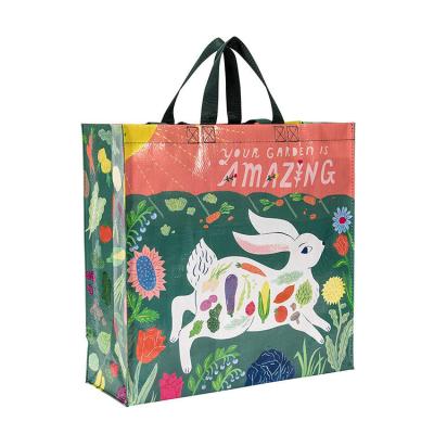 Cina Reusable Promotional PP Woven Zipper Tote Shopping Bag in vendita