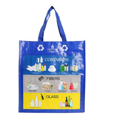 Cina Bag China Supplier Personalized Print Custom Logo PP Woven Tote Grocery Bag in vendita