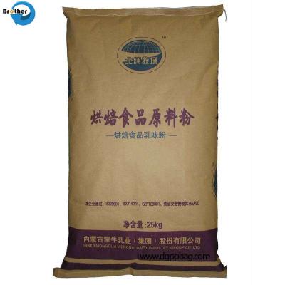 Cina Empty Tile Adhesive Bags 20 Kg 25kg 50kg Logo Print 2 Ply Kraft Paper Laminated PP Woven Valve Cement Bag in vendita