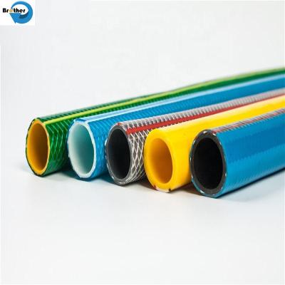 Cina High Pressure PVC Water Hose Flexible Pipe Plastic Tubes Colorful PVC Braided Fiber Reinforced Net Hose in vendita