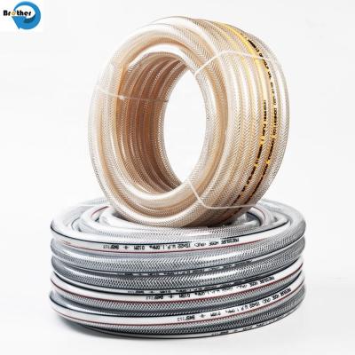 Cina Clear Plastic Vinyl Tubing Fiber Reinforced Braided PVC Tube Pipe Hose for Water Transfer in vendita