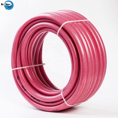 Cina Clear Plastic Vinyl Tubing Fiber Braided Reinforced PVC Tube Pipe Hose for Water Transfer in vendita