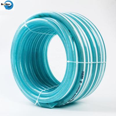 Cina Clear Plastic Vinyl Tubing Fiber Braided Reinforced PVC Tube Pipe Hose for Water Transfer in vendita
