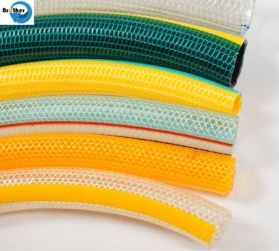 Cina Clear Plastic Vinyl Tubing Fiber Braided Reinforced PVC Tube Pipe Hose for Water Transfer in vendita