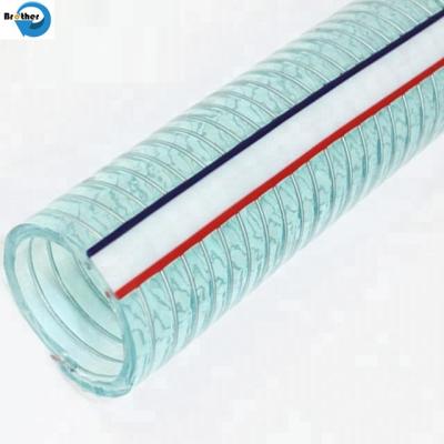 China Hose Manufacture Industrial Transparent Anti Static PVC Flexible Vacuum Spiral Steel Wire Pipe Hose en venta