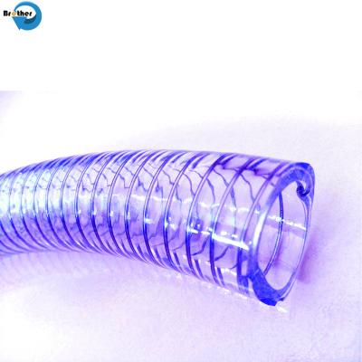 China 1/4"~10" Clear PVC Spiral Steel Wire Spring Reinforced Suction Hose en venta