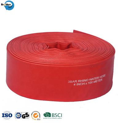 Cina High Pressure Best Quality SGS Farmland Drainge Soft Flexible Durable PVC Layflat Hose in vendita
