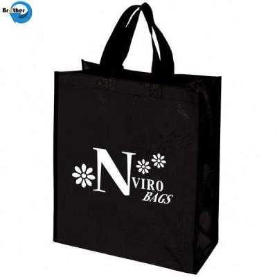 Cina High Quality Reusable PP Gift Brand Custom Logo Printed Recycled Grocery Tote Shopping Eco Handle Non Woven Bags in vendita