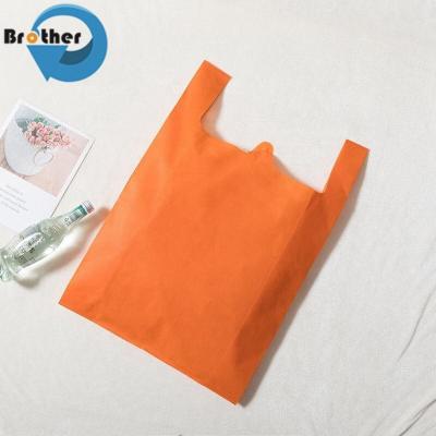 Cina Wholesale W Cut T Shirt Vest D Cut PP Non Woven Canvas Cotton Nylon Polyester Drawstring Supermarket in vendita