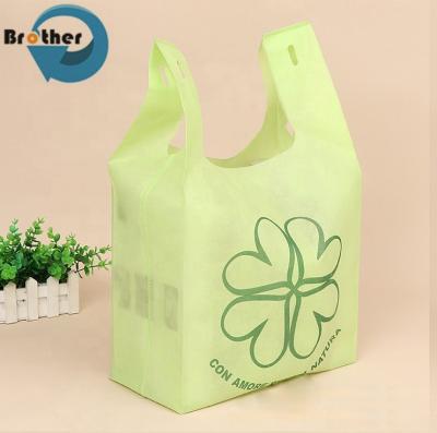 Cina Promotional PP Non Woven TNT Bags/Polypropylene Nonwoven T Shirt Bags Bag/T-Shirt Non-Woven Vest in vendita