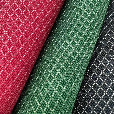 China Sandwich Mesh Fabric Embedded Silver Wire 1.5mm Thick for Sneaker Tongue/Backpack Panels for sale