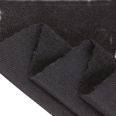 China Breathable and soft extra thin Loop fabric wide Hook and Loop tape in black and white color for sale
