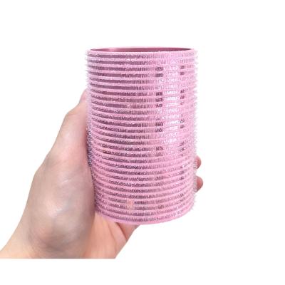 China Dansky Factory Custom Aluminum Hook and Loop Hair Rollers for Hair Styling and Curling Hot Temperature Metal Curlers for sale