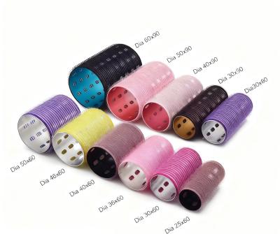 China Dansky Factory Custom Aluminum Hook and Loop Hair Rollers for Hair Styling and Curling Hot Temperature Metal Curlers for sale