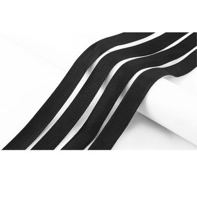 China Dansky  Factory Wholesale Black Color Different Sizes Webbing Tape Strap Plain Weave Polyester PP  Webbing for Bag Backpack for sale