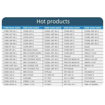 China 9200L-24P-4G-E 9200L 24-poort PoE 4x1G Uplink Switch VLAN-ondersteuning Full-Duplex Half-Duplex Te koop