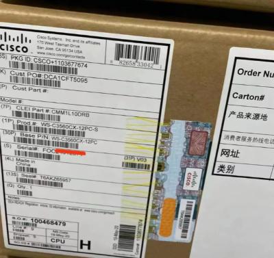 China WS-C3560CX-12PC-S Catalyst 3560-CX 12 portas compatível Switch Layer 3 Poe Switches à venda