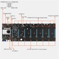 China Custom S37 8 GPU Mining Motherboard Case 2000W PSU for Workstation for sale