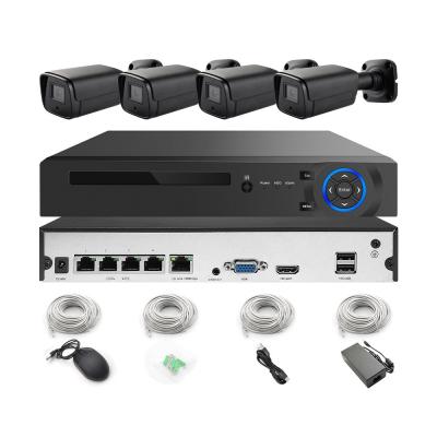 Cina Kit di telecamere IP personalizzato 4CH 4MP per la sorveglianza di sicurezza con telecamere a proiettile all'aperto in vendita