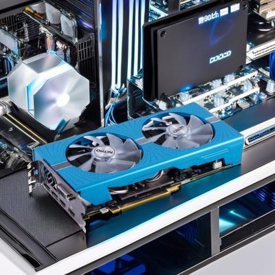 중국 팬 쿨러와 함께 사용 된 RX 580 GPU 새 & 사용 된 AMD 칩셋 데스크톱 게임 VGA DP 출력 인터페이스 판매용