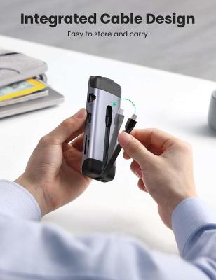 China USB C Hub 9 in 1 USB Type C Multiport Adapter Dock with 4K HD-MI VGA Gigabit Ethernet PD Charging 3 USB 3.0 Ports for sale