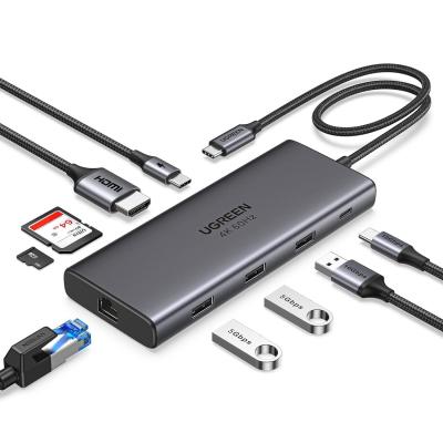 中国 Revodok Pro 109 USB C マルチポート アダプタ 9 In 1 10Gbps USB C 3.2 & USBA 3.2 100W 販売のため