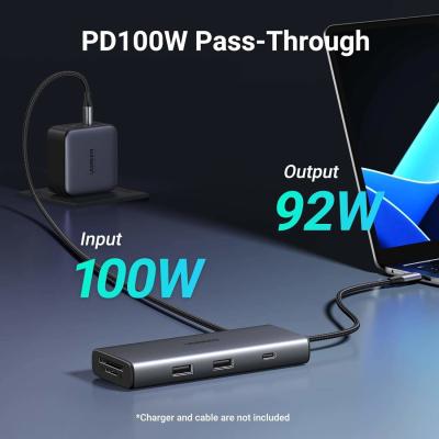 China Revodok Pro 107 USB-C Hub 7 in 1 10Gbps USB C 3.2 & 2 USB-A 3.2 4K-HDMI, 100W Power Delivery, SD/TF Card Reader for sale