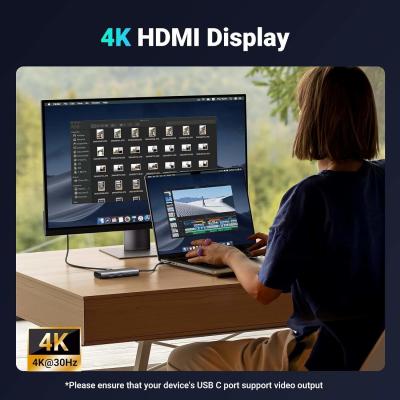 China Revodok Pro 107 USB-C Hub 7 in 1 10Gbps USB C 3.2 & 2 USB-A 3.2 4K-HDMI, 100W Power Delivery, SD/TF Card Reader for sale
