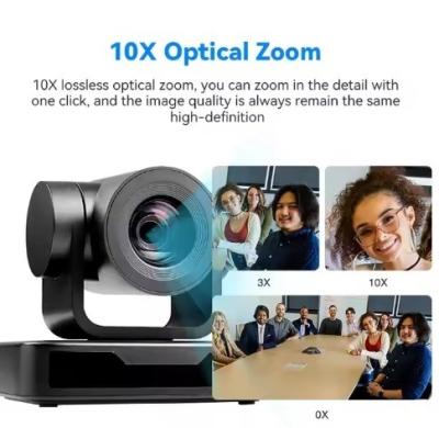 China Brand New 10x Video Conferencing USB PTZ Camera 1080p Resolution Auto White Visual Audio Equipment Video Conference Room for sale