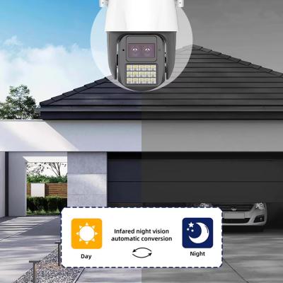 China Smart AI HD 4MP 360 Ptz Camera 4G Smart AI HD 1080P 360 Ptz Camera  Dual Lens Night Vision CCTV 4G PTZ Camera for sale