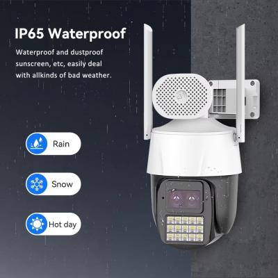 China Smart AI HD 4MP 360 Ptz Camera 4G Smart AI HD 1080P 360 Ptz Camera  Dual Lens Night Vision CCTV 4G PTZ Camera for sale