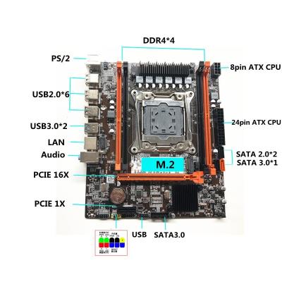 China Customized X99H desktop computer motherboard LGA-2011-3 needle X99H motherboard E5 CPU DDR4 ram M2 SSD for sale