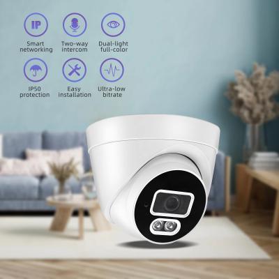 中国 Cctvシステム HD 4mp モニター モーショントラッキング 音響光 警報ドームカメラ オーディオ入力出力 ネットワークカメラ 販売のため
