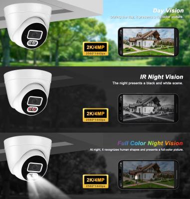 中国 Cctvシステム HD 4mp モニター モーショントラッキング 音響光 警報ドームカメラ オーディオ入力出力 ネットワークカメラ 販売のため