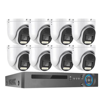 中国 メタル・ターレット・ドーム 8チャネル 室内顔検知 IP66 H.265 4K 8MP 有線POE IPネットワーク セキュリティ ホーム CCTVカメラシステム 販売のため