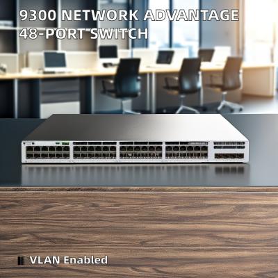 China 9300-48 P a 48-Port Modular Switch Network Advantage 9300-POE Stackable SNMP Stock Private Mold for Network for sale