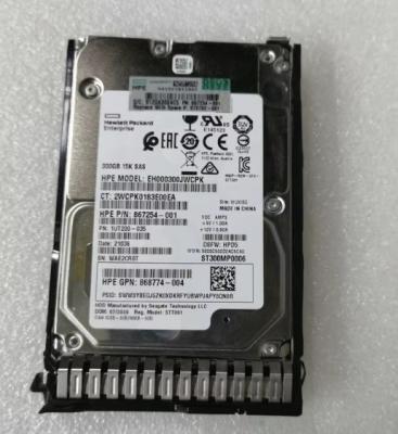 중국 HPE 300GB 2.5" SFF 12Gbps 15K RPM 엔터프라이즈 SC SAS HDD 870753-B21 소음 수준 1.5Gb/s 판매용