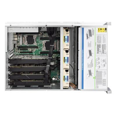 China Tel Xeon E5 Dual CPU Motherboard Rack Server Case 4U Portable GPU AI Server with GPU Cards for sale