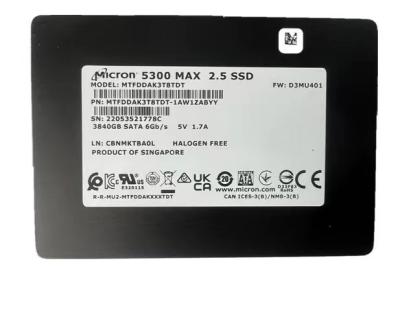 China Original 1.92TB 2.5'' SATA 6Gb/s 5V SSD Solid State Drive For Mi-cron 5300 MAX MTFDDAK1T9TDT Server External Server for sale