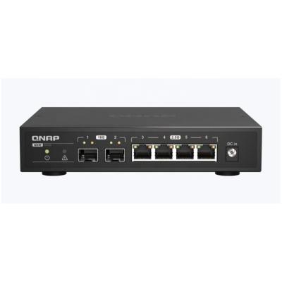 China Vorrat QSW-2104-2S Unmanaged Ethernet Switches mit 4 x 2.5GbE RJ45 Ports 2 x 10GbE SFP Glasfaser Ports Original 100% zu verkaufen