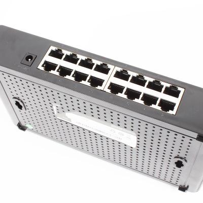 China Customized 16 Port Desktop Ethernet Switch with QoS Function 10/100Mbps Full-Duplex Auto-Negotiation Network Switch for sale