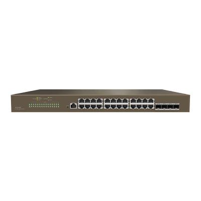 China TEG5328F 24 Port L3 Managed Switch with Customizable QoS Function and 10*10/100/1000 Ethernet 4*1000 SFP Gigabit Switch for sale