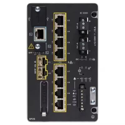 China Cisco IE3300 Rugged Industrial Ethernet Switch with 8 GE PoE+ and 2 GE SFP Ports and 68 Gbps Switch Capacity for sale