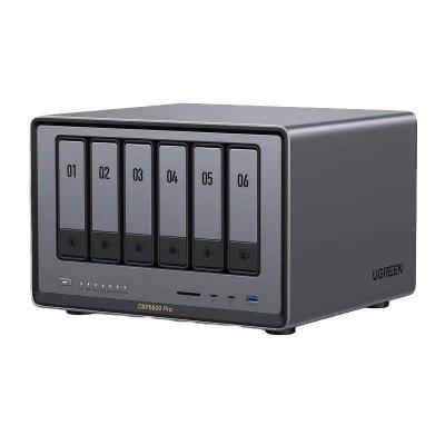 China UGREEN NASync DXP6800 Pro Intel I5 1235u 10-Core CPU 8GB DDR5 128GB SSD 2x10GbE 2 M.2 NVMe USB 8K Video Diskless Network Storage for sale